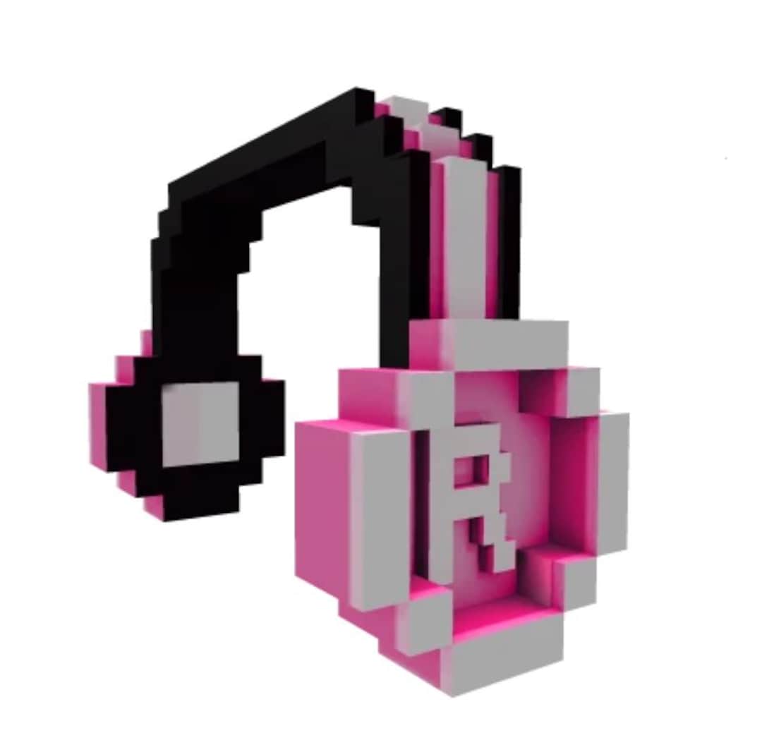 Roblox DLC Hot Pink 8 Bit Headphones Hat Limited Edition *DIGITAL Code ...