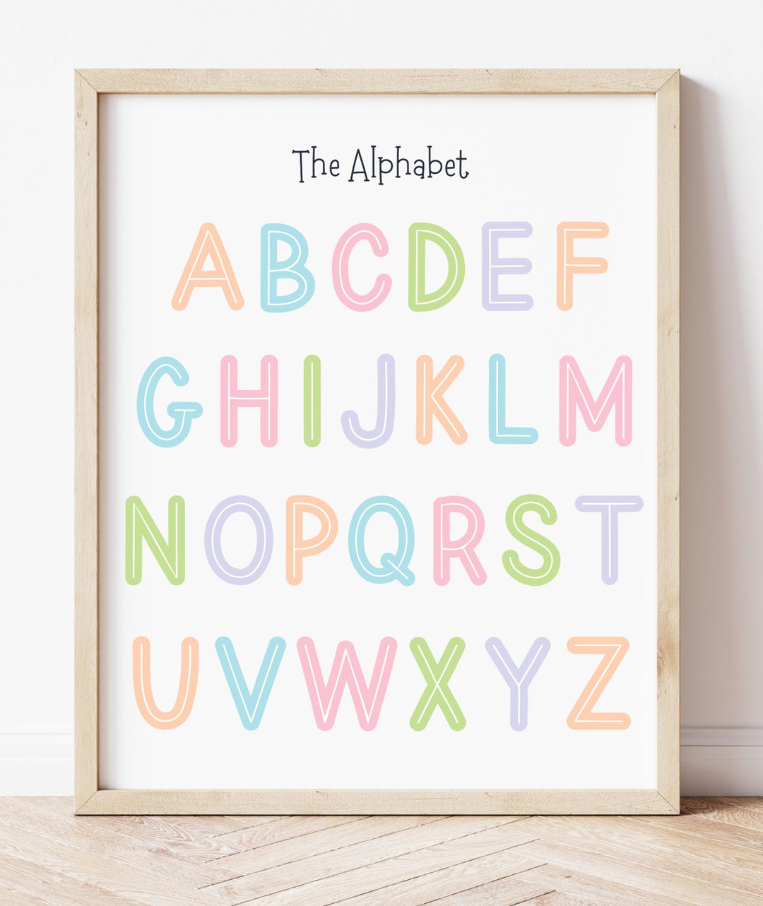 Printable Alphabet Digital Download Kids Educational Bedroom Poster ...