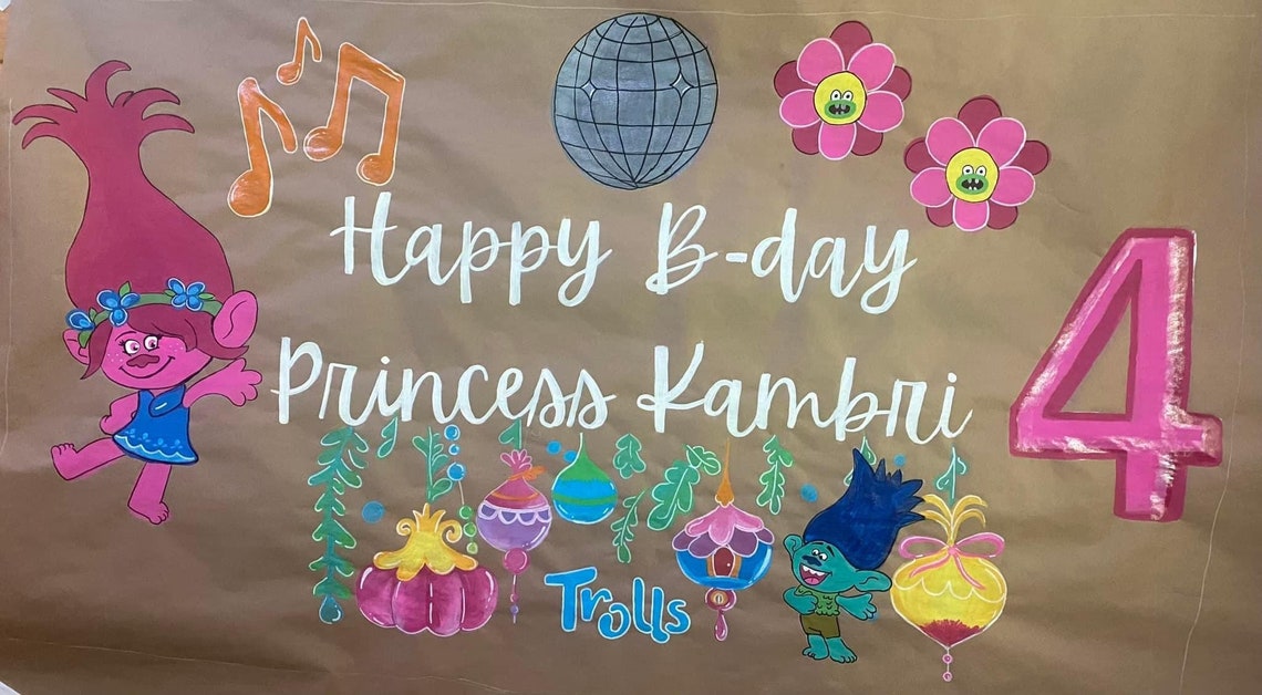 Trolls Banner - Etsy