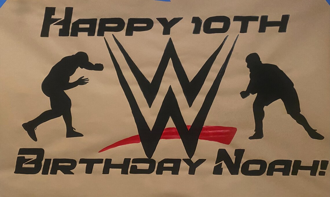 WWE Banner - Etsy