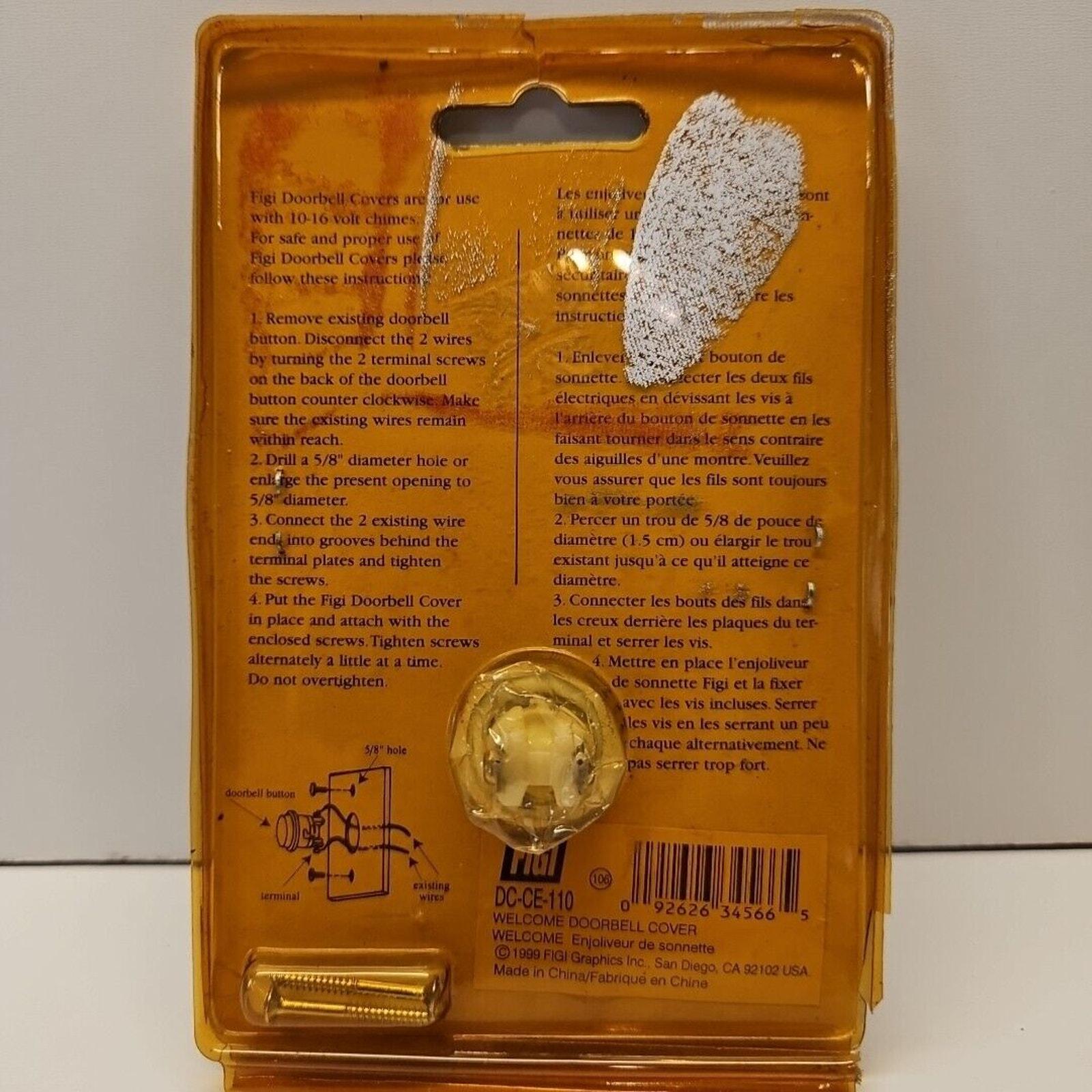 NOS Vintage Brand Ceramic Doorbell Push Button and Cover Plate With ...