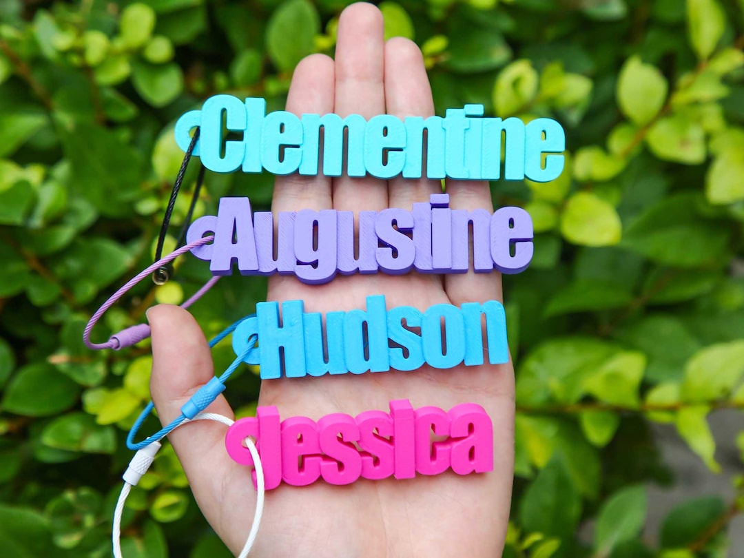 Backpack Name Tag-custom 3d Name Keychain-name Keychain for Kids-school ...