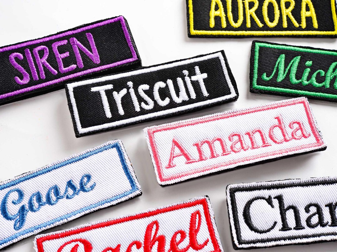 Custom Name Patch-personalized Name Tag Embroidered Iron for Your ...