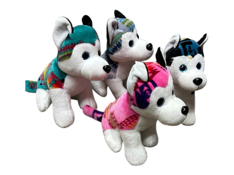 Turquoise Plush Wolf: Southwestern Native American Style Stuffed Animal ...