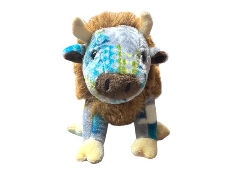 Turquoise Plush Buffalo: Native Stuffed Animal Toy - Etsy