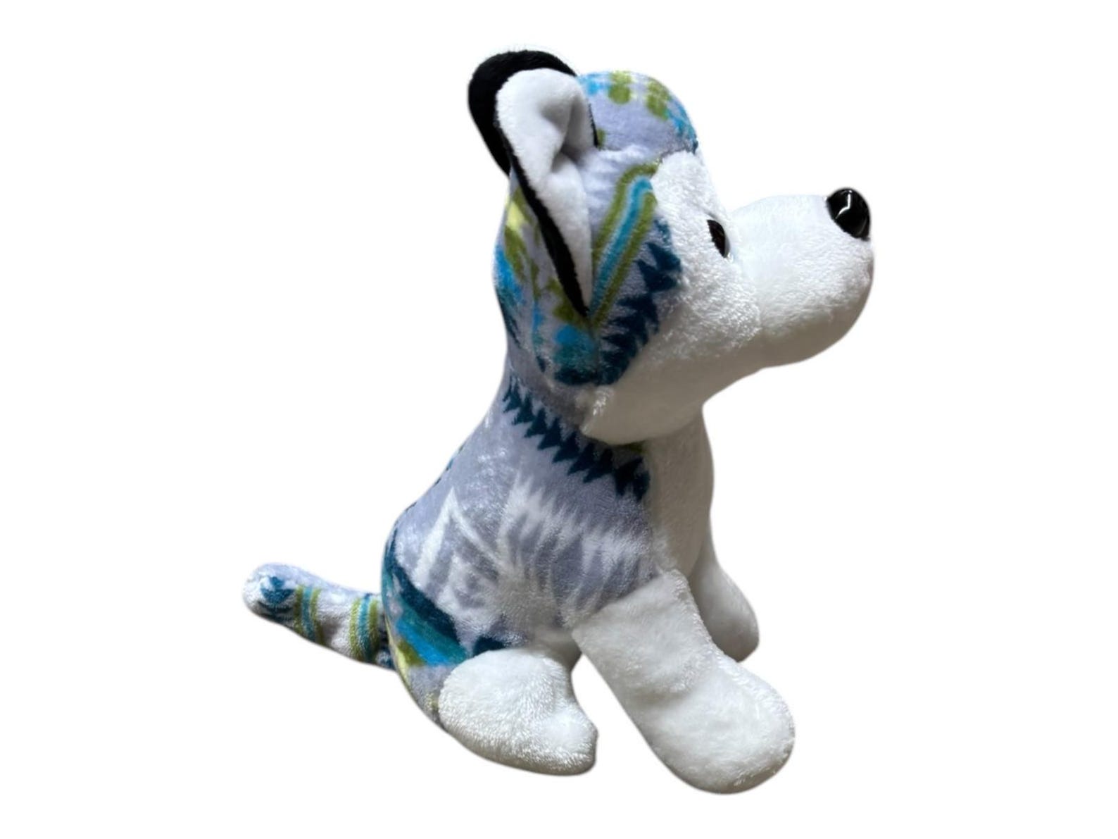 Turquoise Plush Wolf: Southwestern Native American Style Stuffed Animal ...
