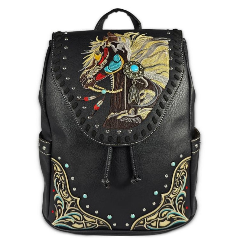 Western Tooled Leather Backpack - Etsy