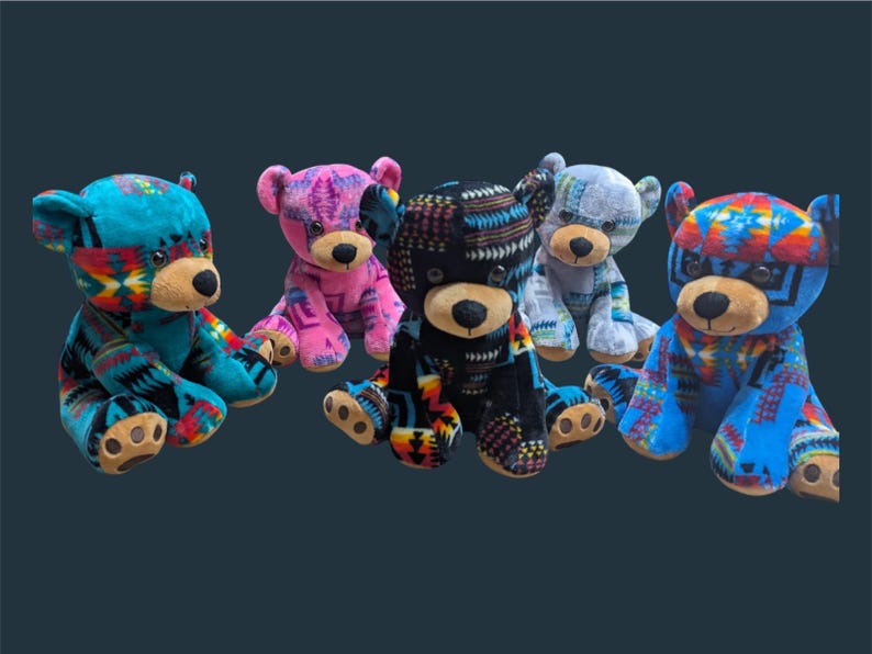 Native American Pattern Teddy Bear – 14 Inch Soft Plush Toy - Etsy