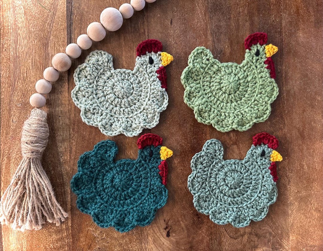 Chicken Coasters - Etsy