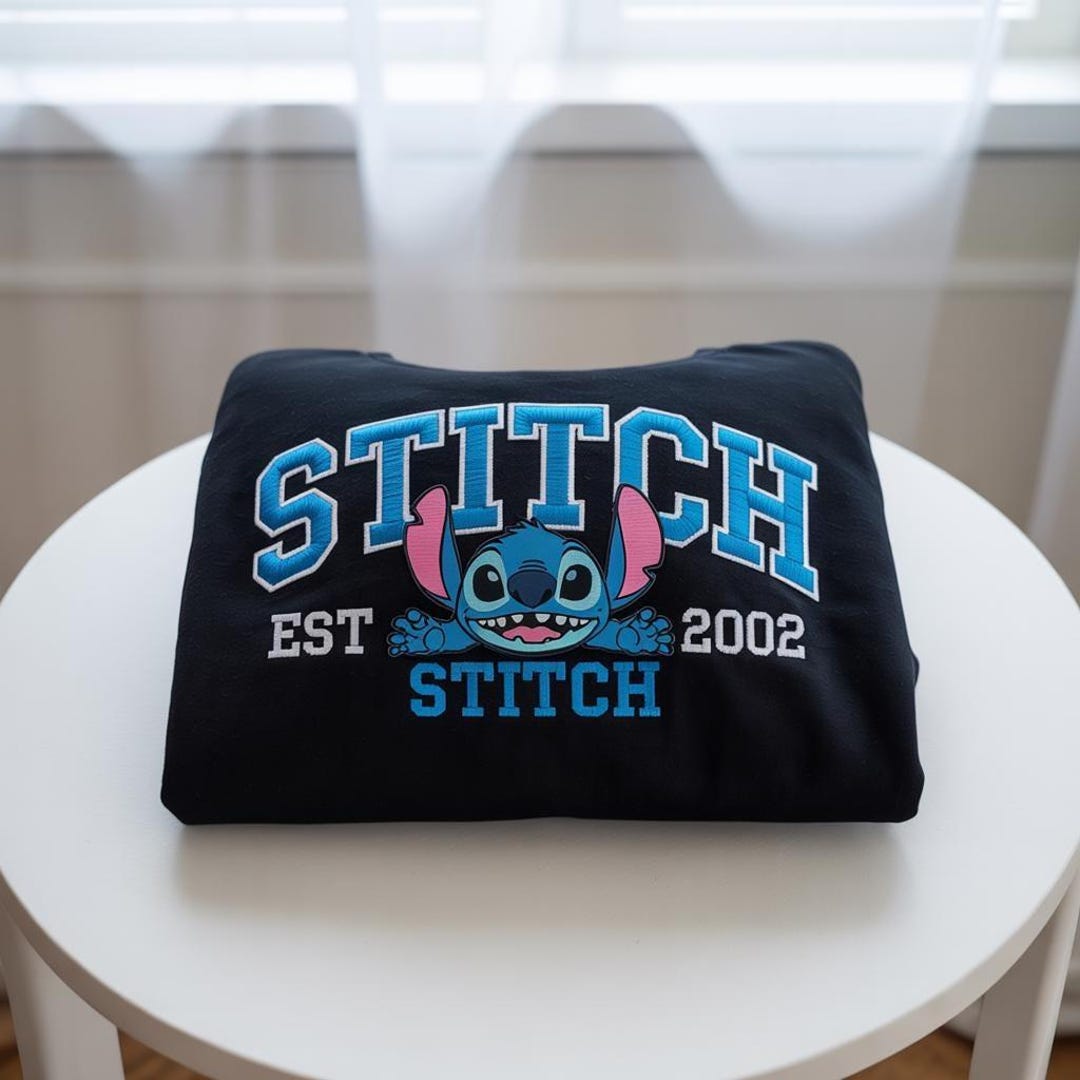 Vintage Stitch EST 2002 Embroidery Sweatshirt – Disney Stitch Sweater ...
