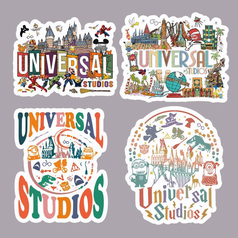 Universal Stickers, Universal Studios Stickers, Universal Orlando ...