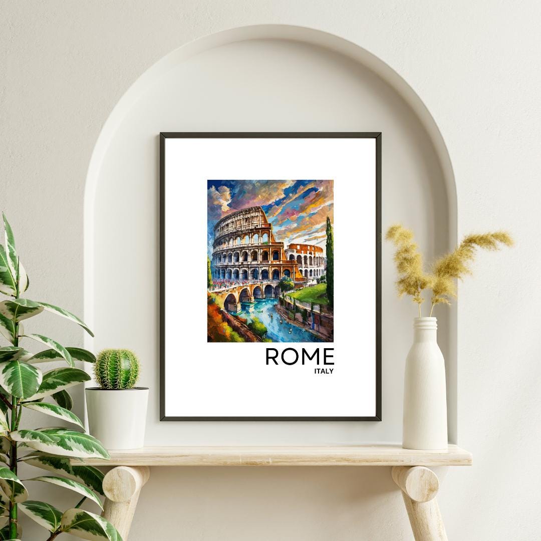 Rome Italy Wall Art Colosseum Home and Office Printable Decor Aesthetic ...