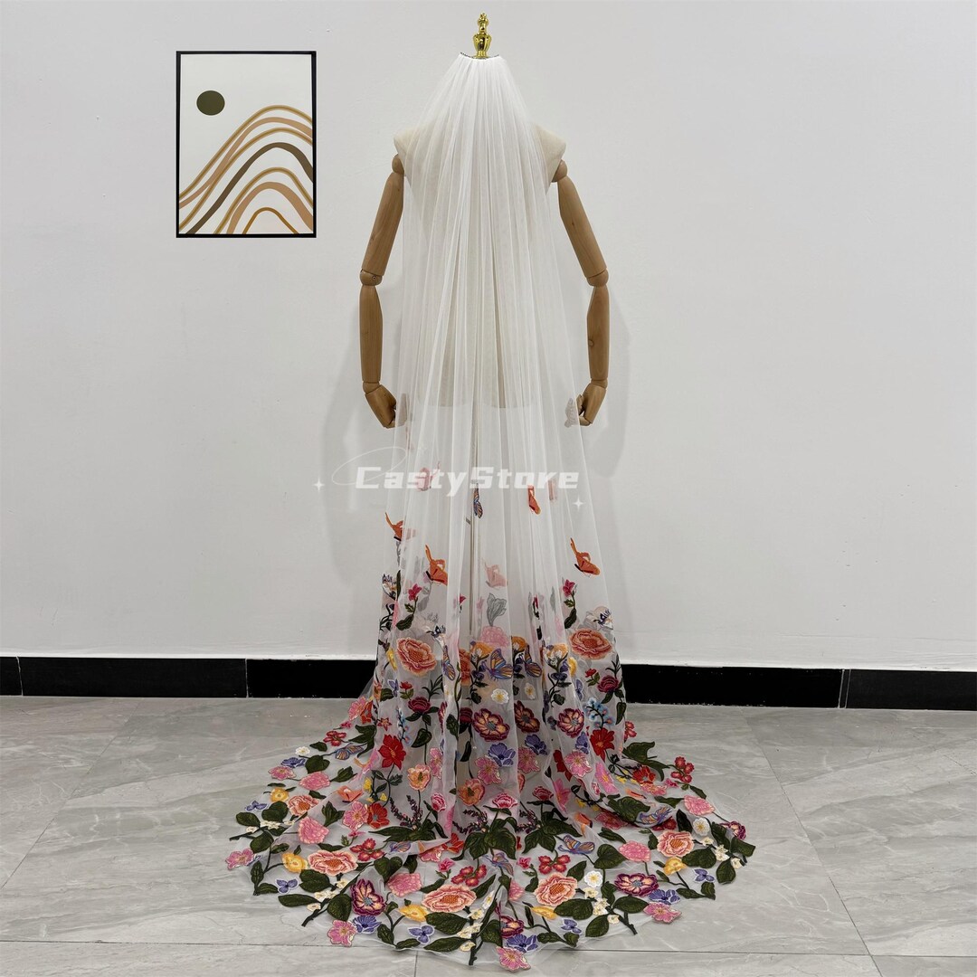 Flower Bridal Veils,garden Wedding Veils,chapel Veil for Bridal,plant ...
