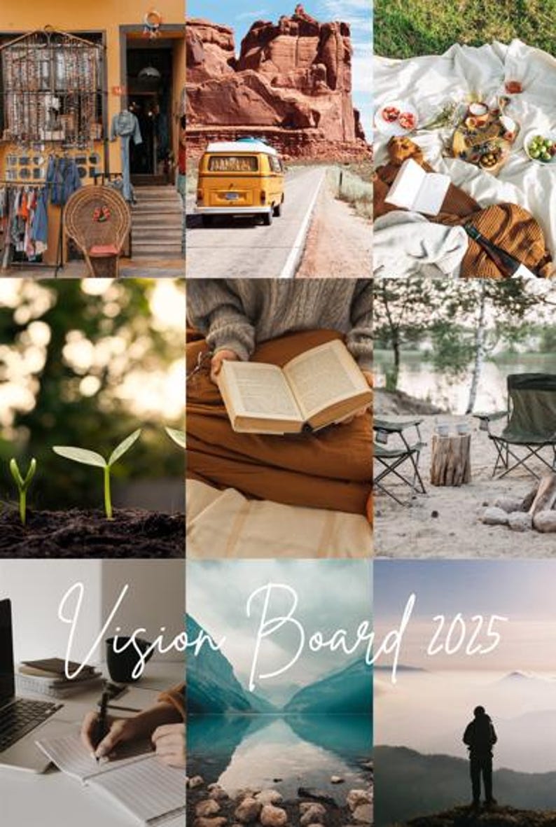 Printable Vision Board Kit - Inspire Your Dreams and Goals - Etsy