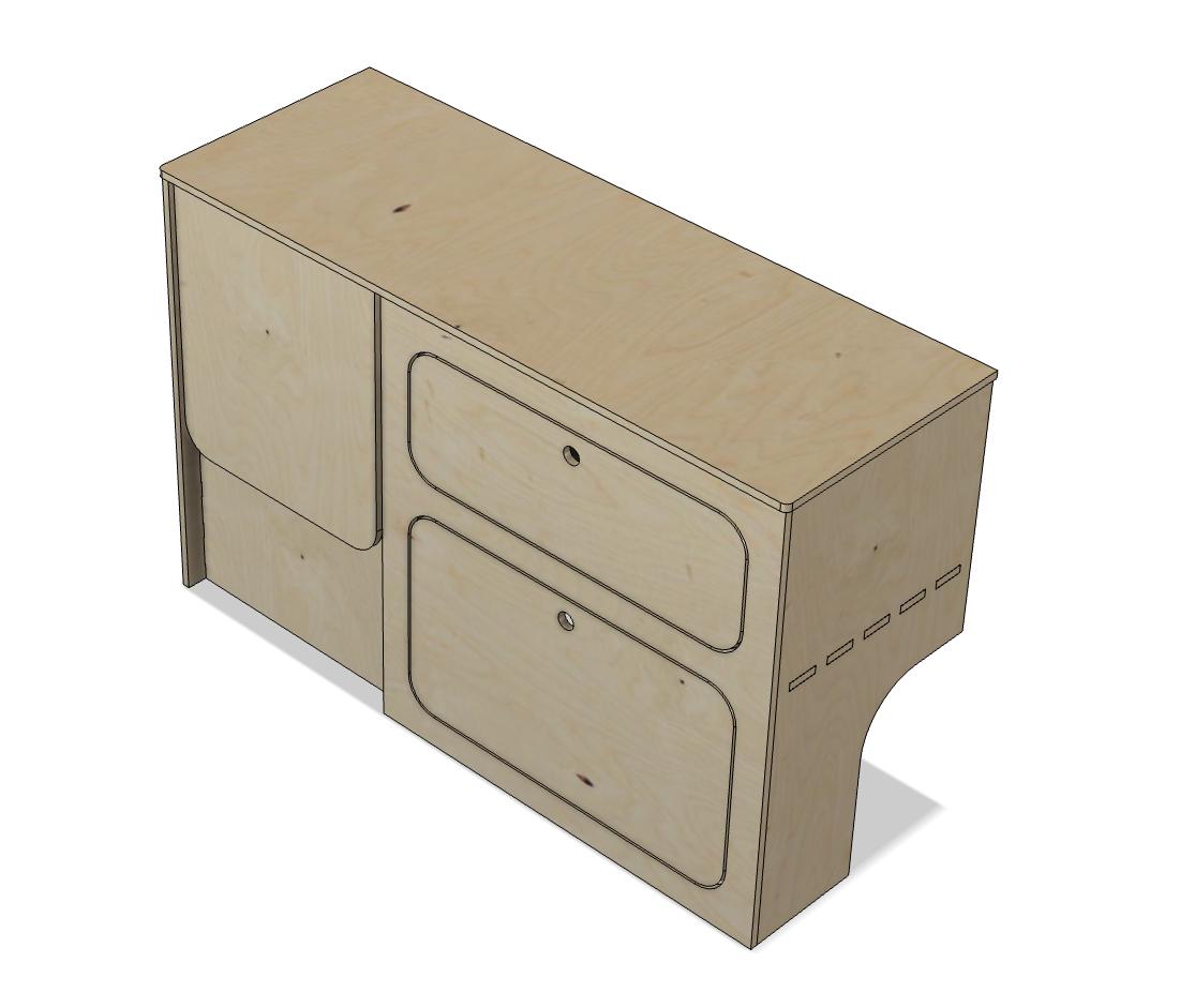 Campervan / Van / Van Side Console Plans - DXF Files for CNC - 15mm or ...
