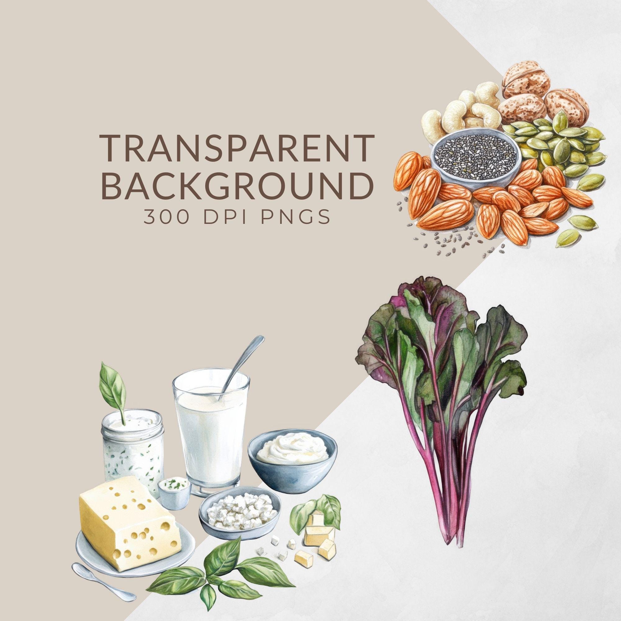 Healthy Food Clipart | Watercolor Fruit and Vegetable | Healthy Food ...