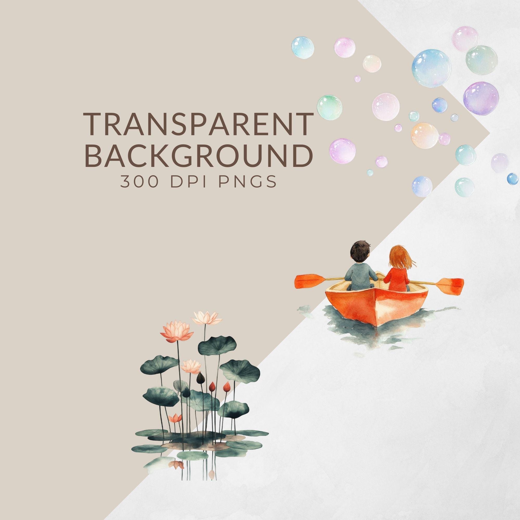 Watercolor Nursery Rhymes Row Row Row Your Boat Clipart | Fairytale Art ...