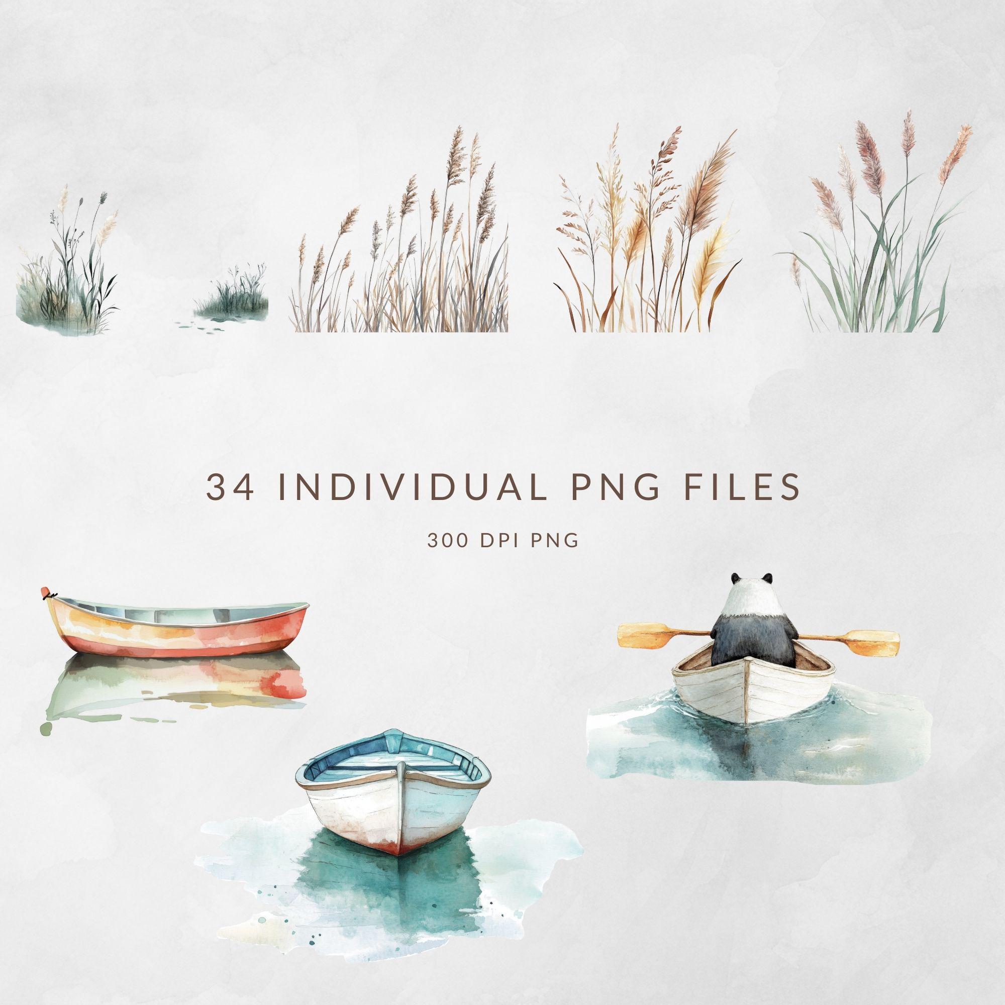 Watercolor Nursery Rhymes Row Row Row Your Boat Clipart | Fairytale Art ...
