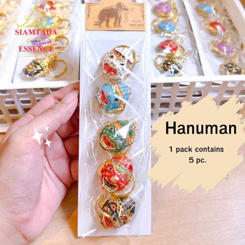 Ramayana Keychain Set (5 Pieces), Thai Version, Souvenirs From Thailand ...