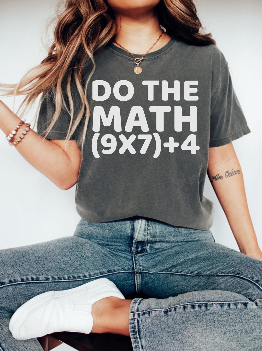 Funny Math Teacher Shirt - Do the Math (9x7)+4 - Retro Teacher Humor ...