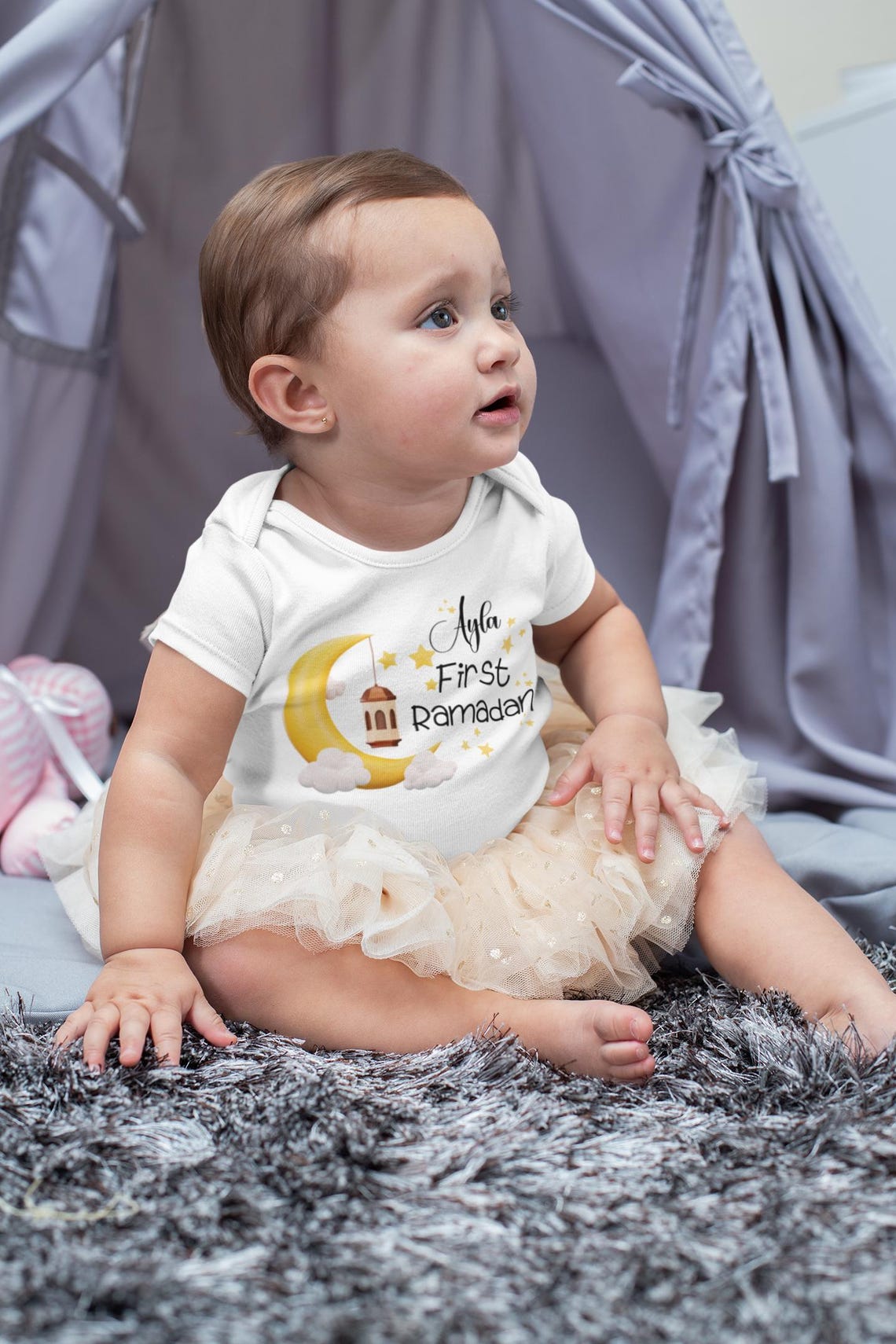 Custom My First Ramadan Baby Bodysuit, Personalized Ramadan Baby Shirt ...
