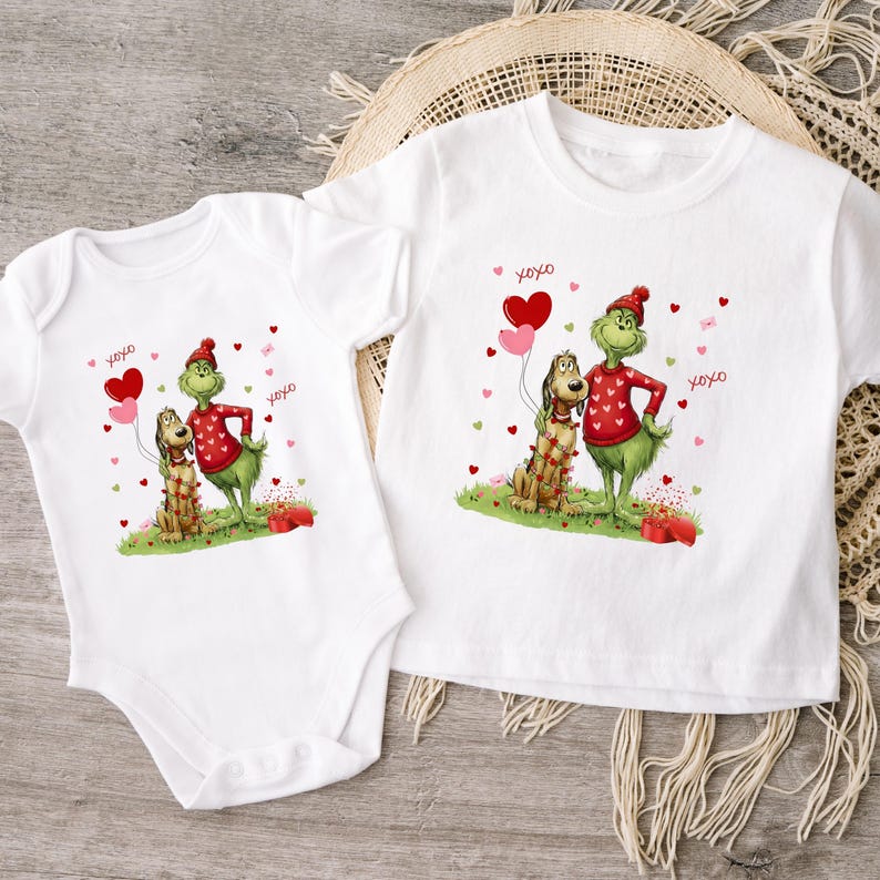 Grinch Valentines Day Kids Sweatshirt, Trendy Valentine Toddler Love ...