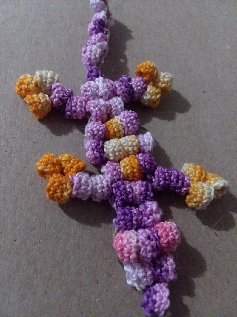 90s Beaded Kandi Lizard Crochet Amigurumi Keychain - Etsy