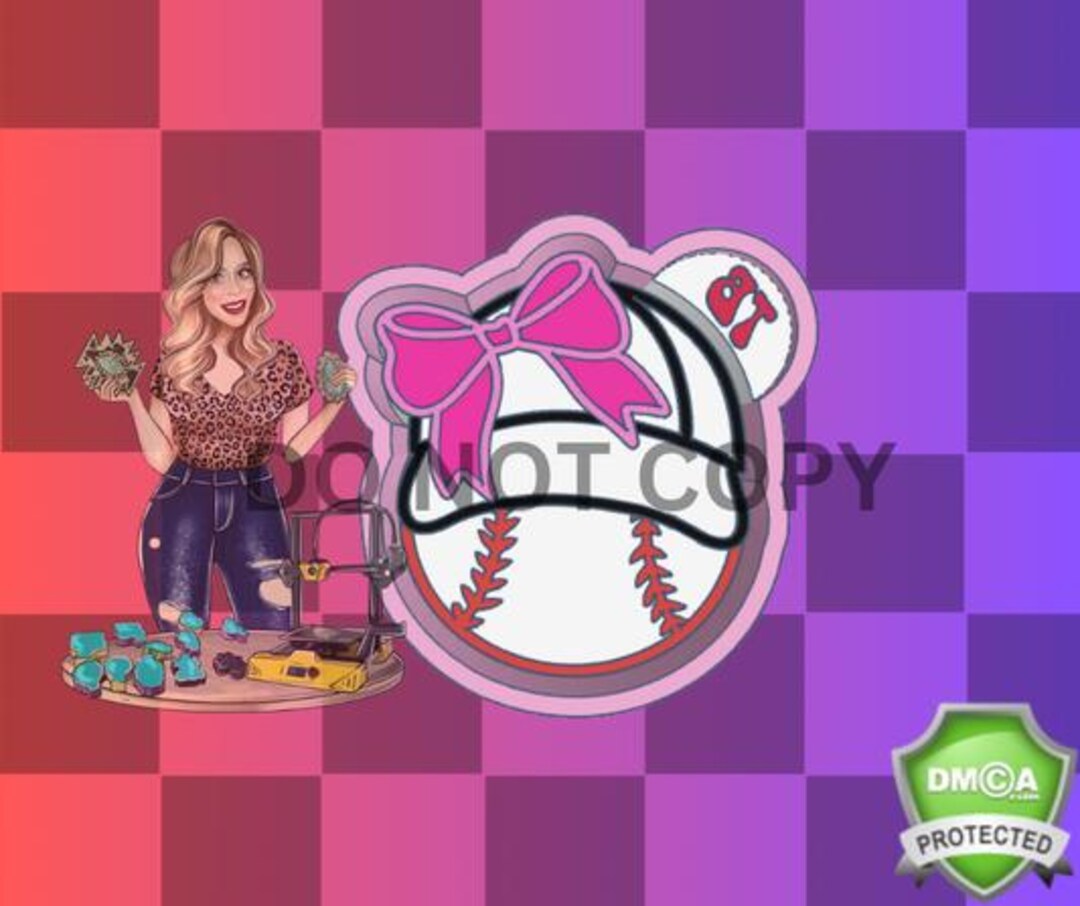 Baseball Cap With Bow Silicone Freshie Mold - Etsy