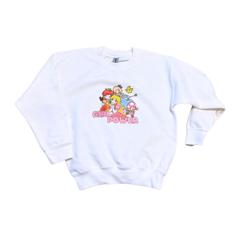 Super Mario Girl Power Princess Peach Sweatshirt XS Youth - Etsy