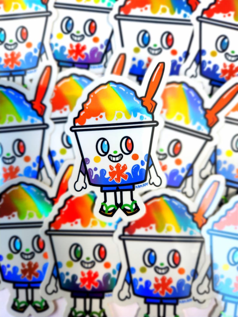 Shaved Ice Sticker | Vinyl Sticker, Die-cut Sticker, Cute Sticker ...