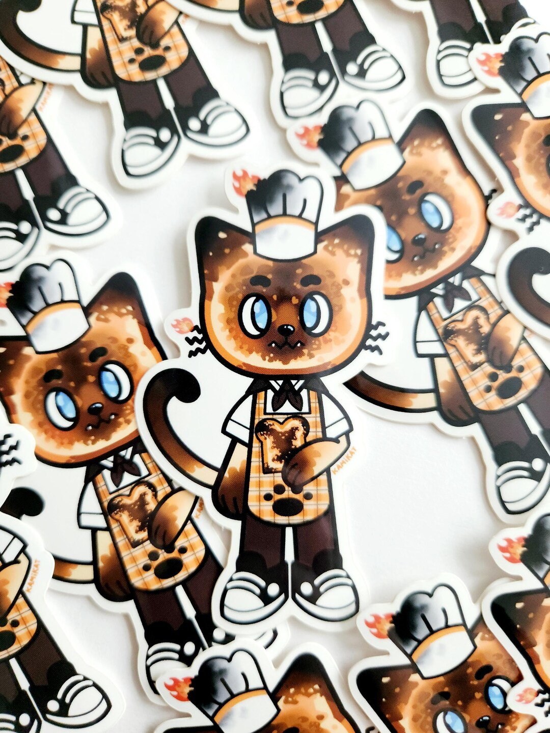 Burnt Toast Bread Cat Sticker | Vinyl Sticker, Die-cut Sticker, Cute ...