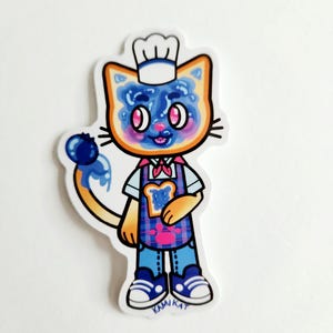 Jam Toast Bread Cat Sticker | Vinyl Sticker, Die-cut Sticker, Cute ...