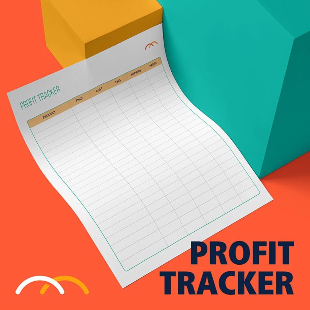 Profit Tracker Printable Template | Income Expense Profit Margin Log ...
