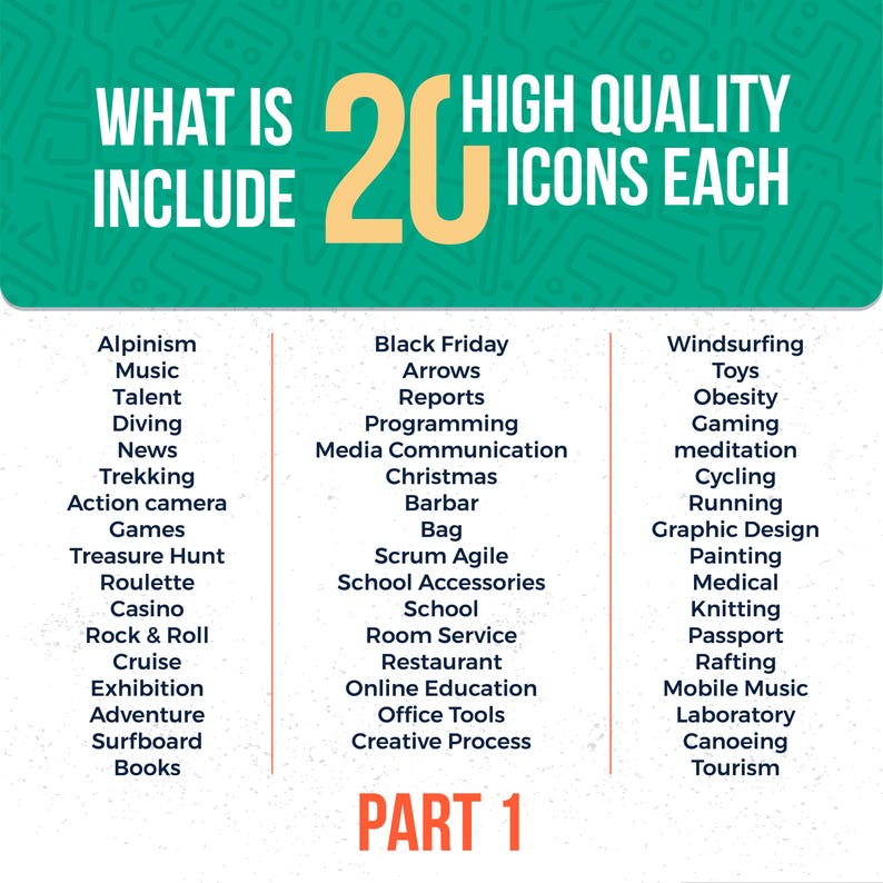 1000 Icons Bundle SVG PNG EPS, Editable Vector Set (digital Download ...