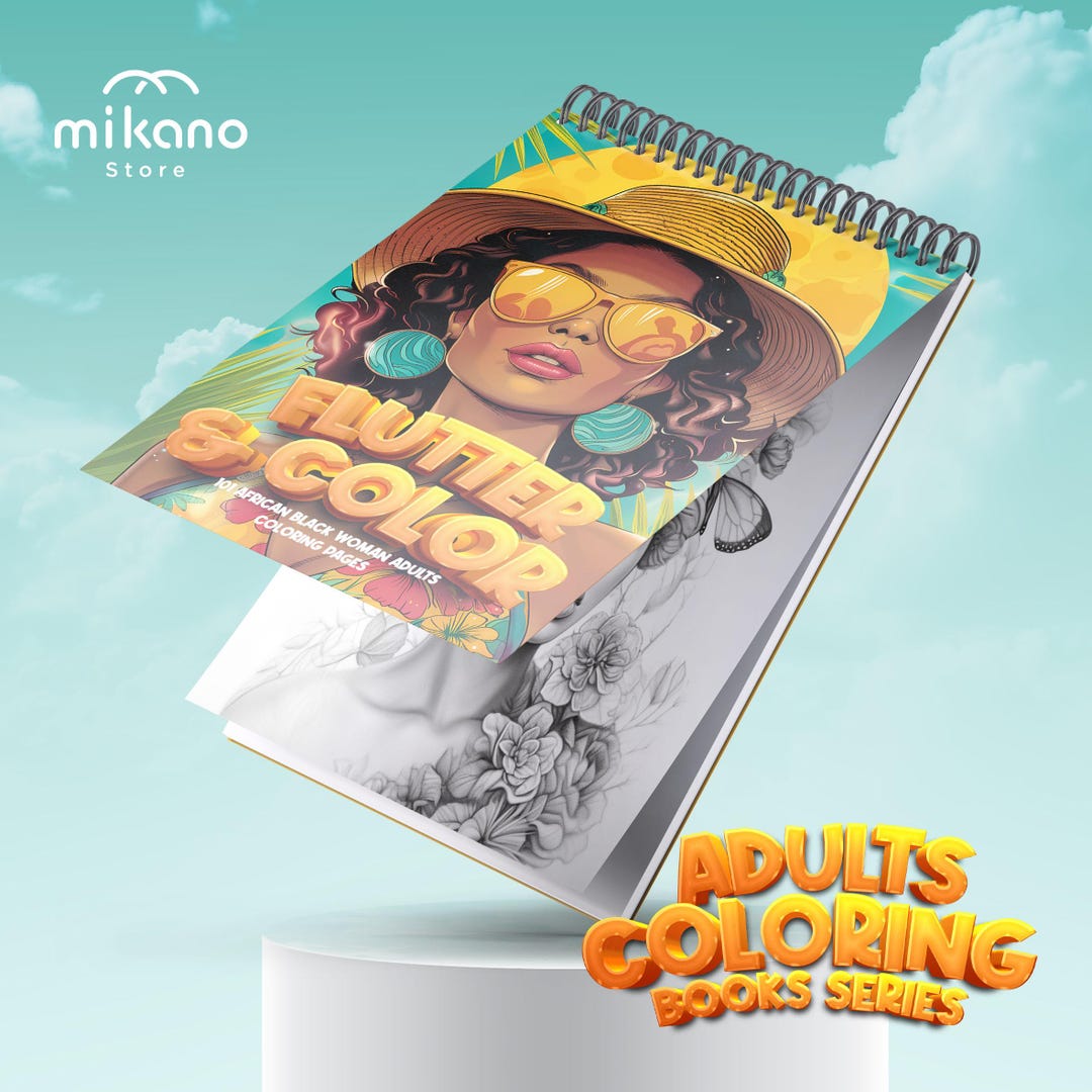 Afrocentric Coloring Book – 101 Black Art Pages, Natural Hair (digital ...