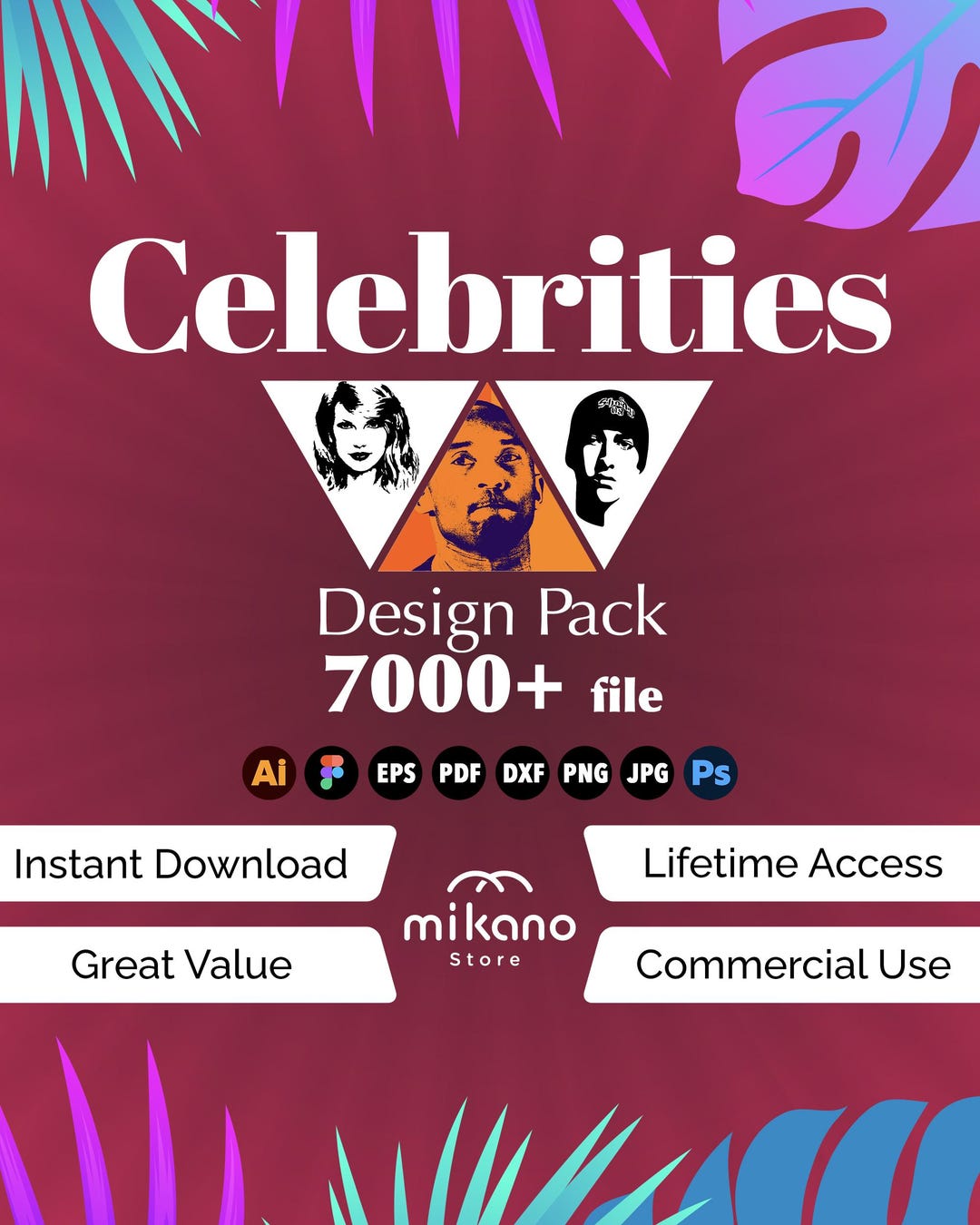 Pop Culture Celebrity SVG Bundle 7000+ | Cricut & Silhouette Compatible ...