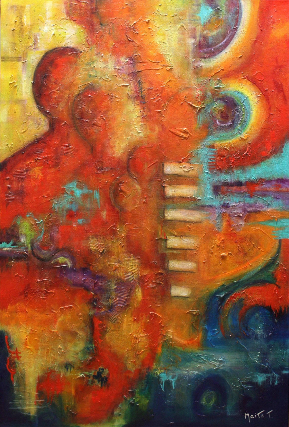 Original, Handmade Art Painting Abstract Acrylic Modern "inspiration Ii ...