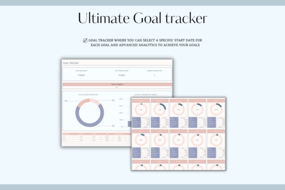Student Planner Spreadsheet Template Google Sheet | Blush Pink ...