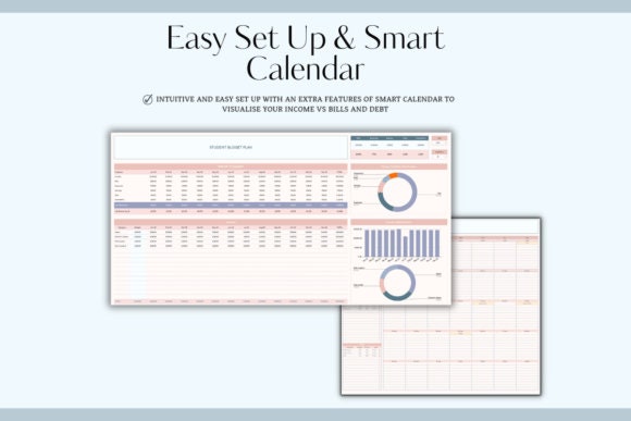 Student Planner Spreadsheet Template Google Sheet | Blush Pink ...