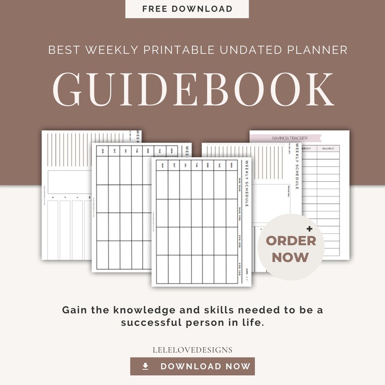 Printable Weekly Planner Template, Weekly Schedule, Weekly Agenda ...
