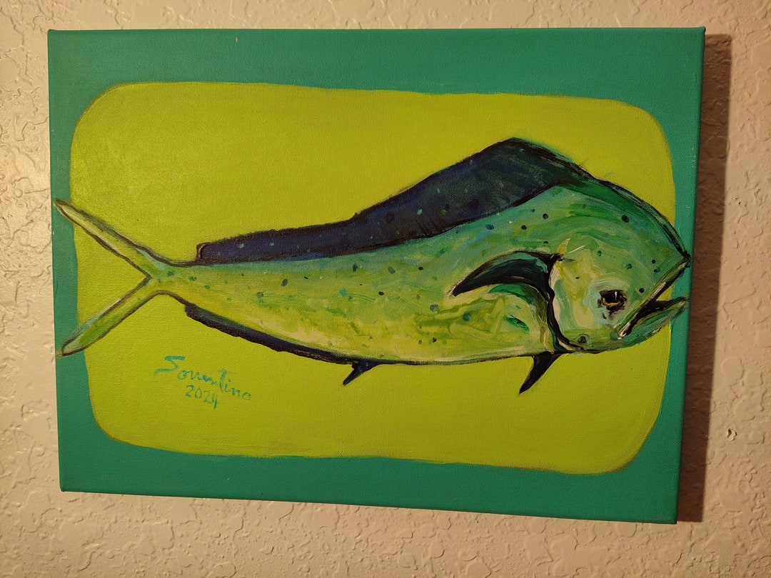 Mahi Mahi Fish Original Acrylic Paintings Key West Challenge Medium ...