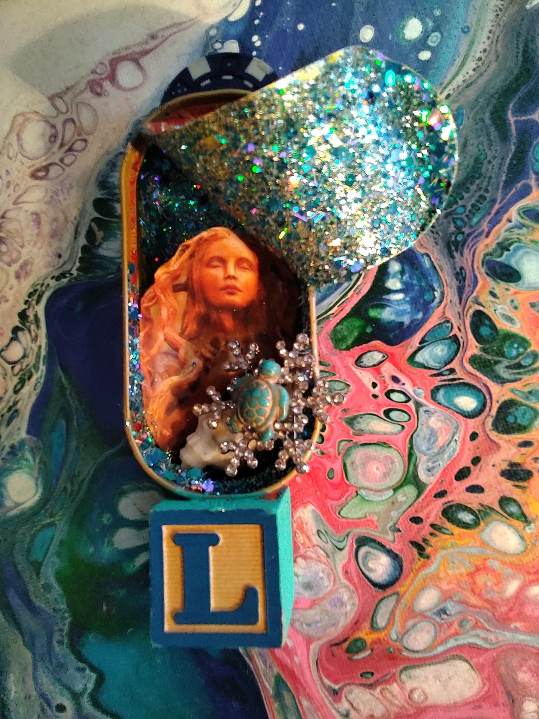 Diorama Ornaments, Upcycled Tin, Shadowbox Decoration, Gift Ornaments ...