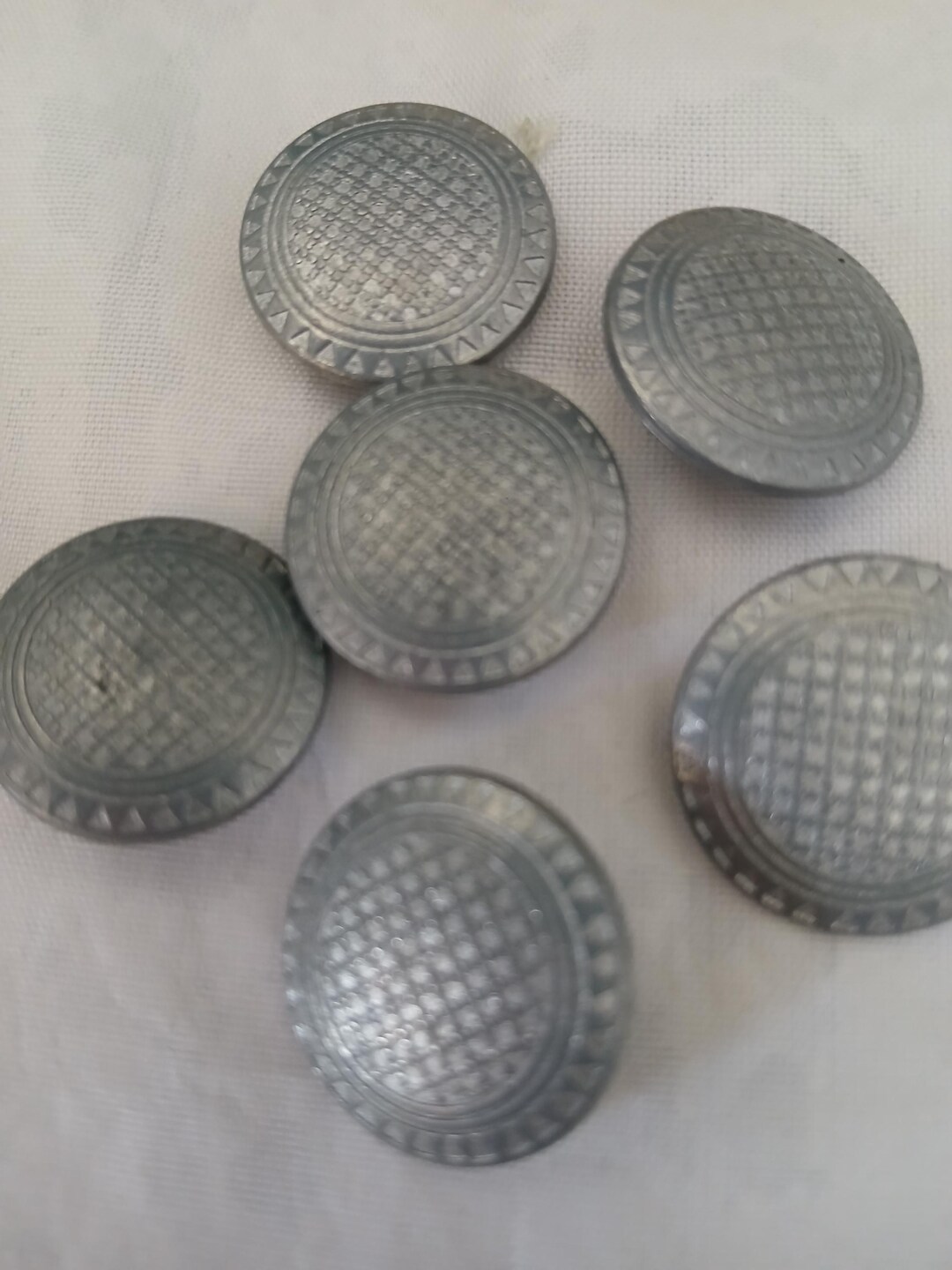 6 Matte Silver Metal Buttons That Can Be Used for Crafting or Used ...