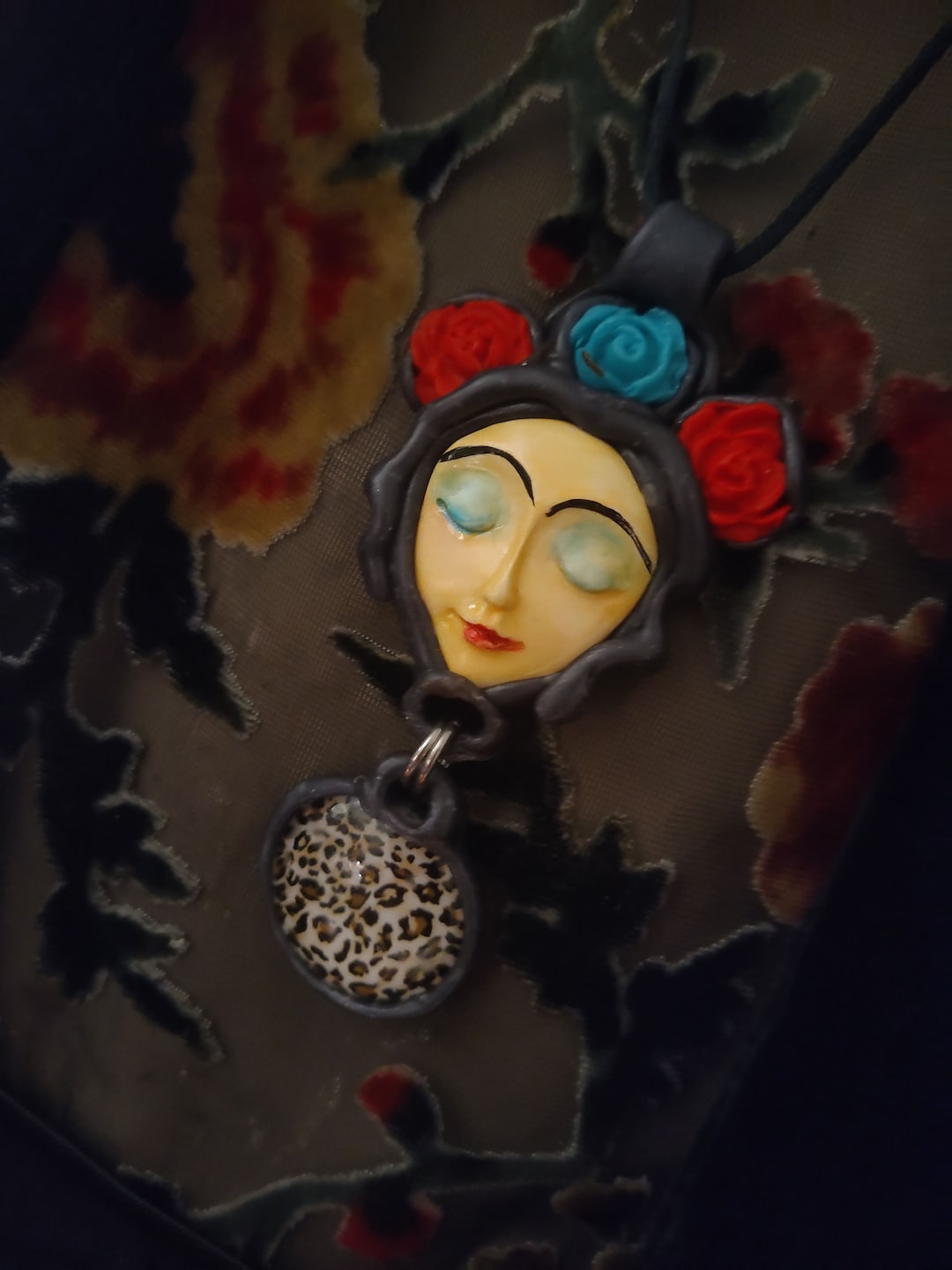 Frida Art to Wear Necklace Frida Kahlo Jewery Mexican Artist - Etsy