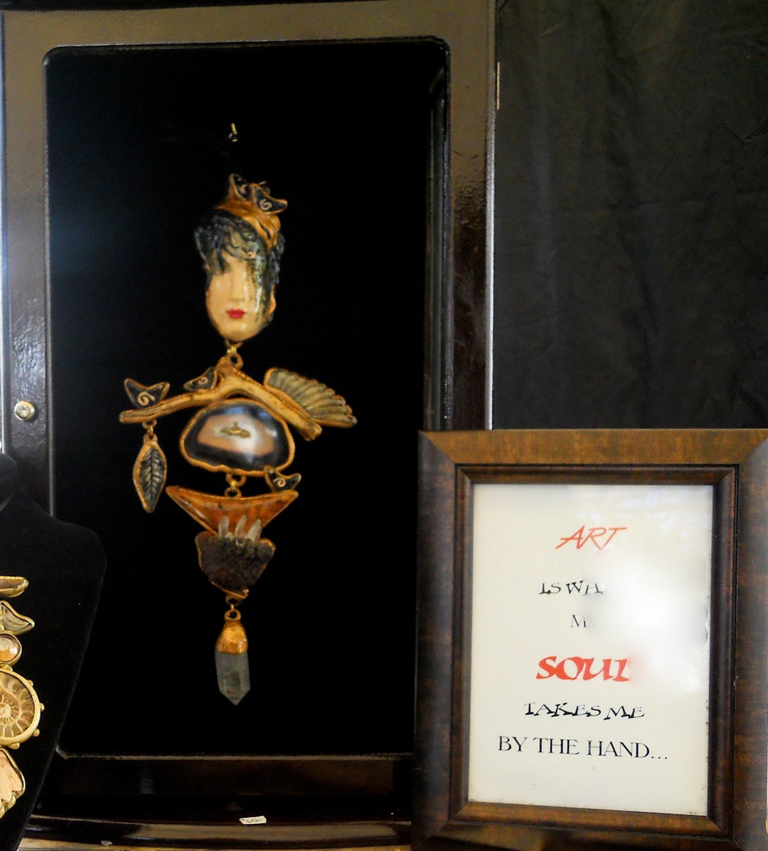 Shadow Box Angel Altar Mother Nature Angel Goddess Original With up ...