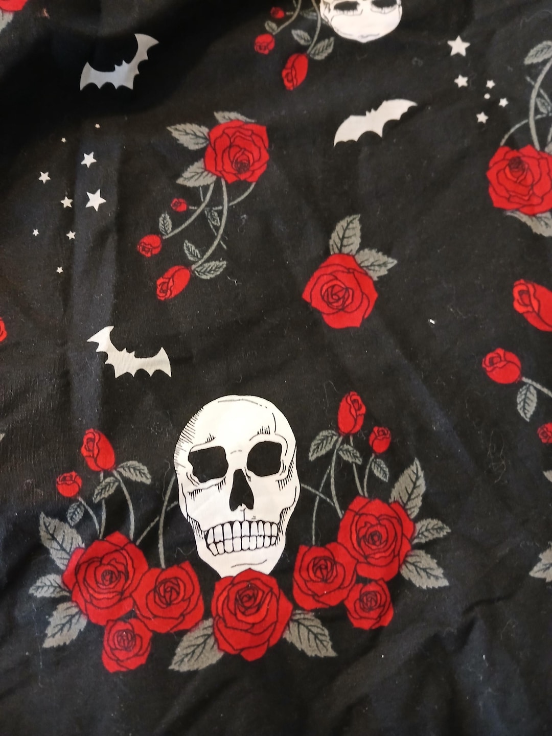 Vintage Hell Bunny DRESS Rock a Billy Gothic Dress XL Roses, Skulls ...