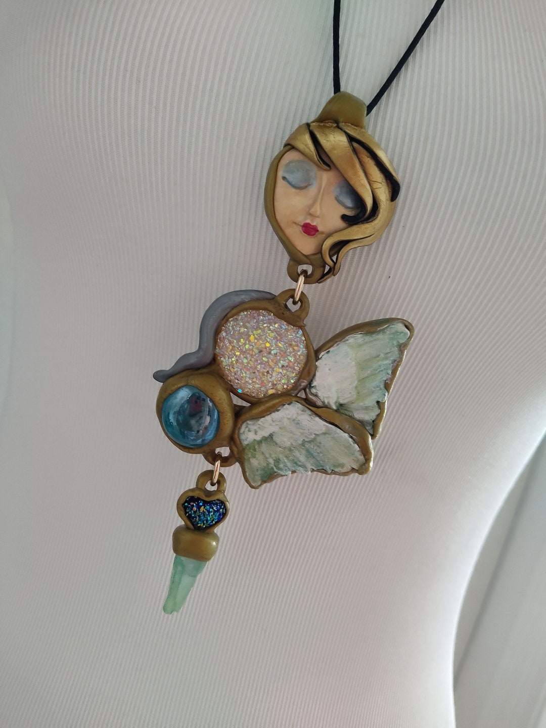 Angel Handmade Necklace Angelic Savior Pendant Original One of a Kind ...