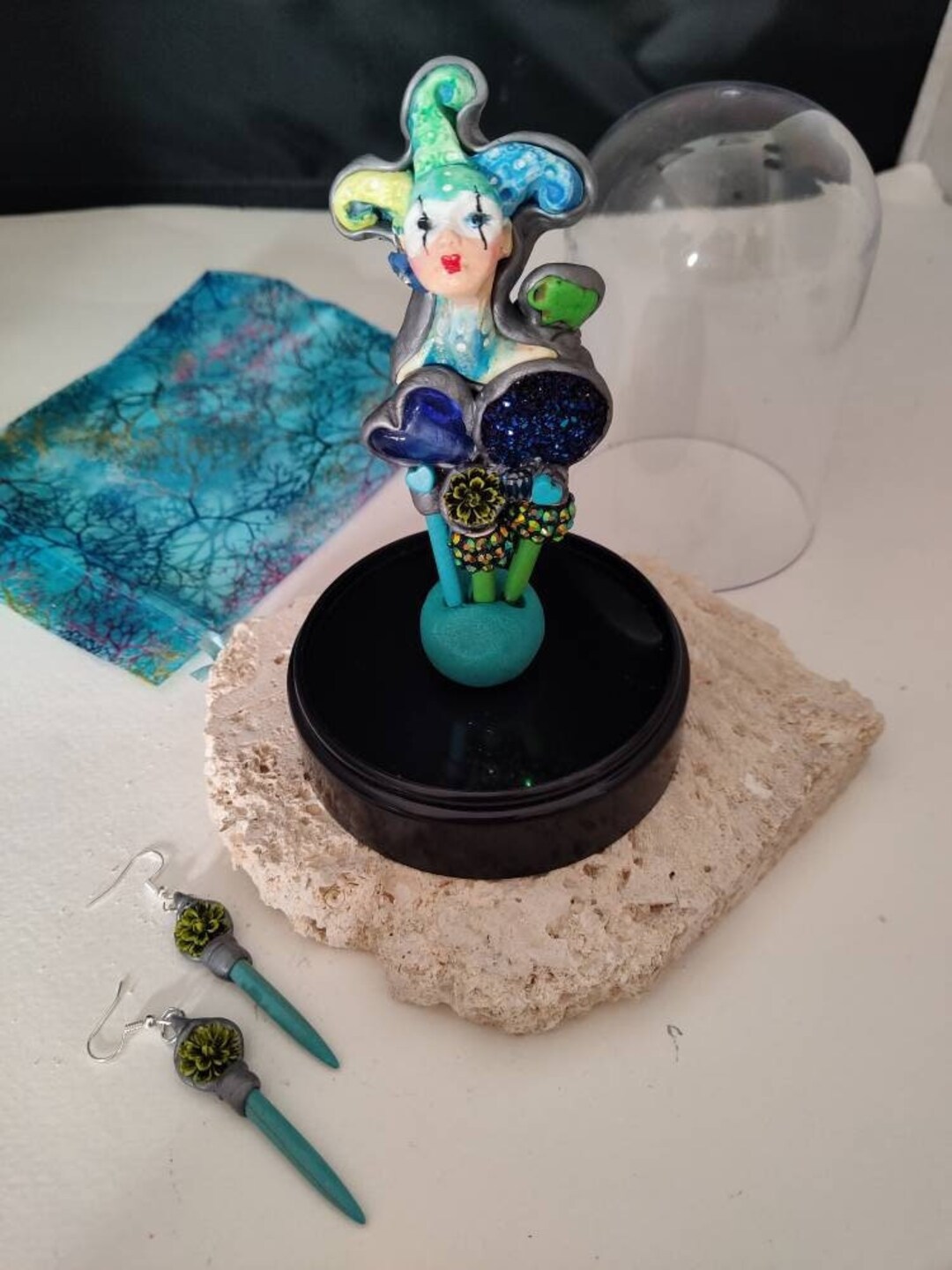 Gift Clown Pendant Necklace Jester That is Art to Wear One of a Kind ...