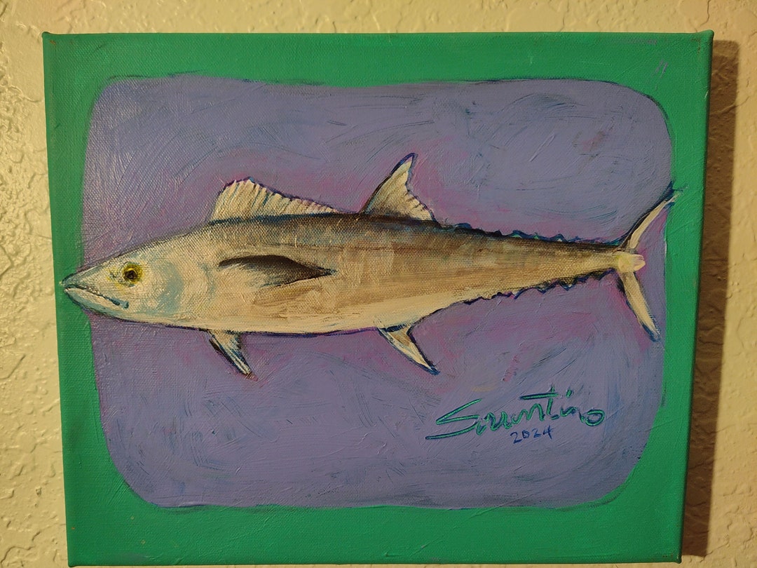 King Mackerel Fish Original Acrylic Paintings Key West Challenge Small ...