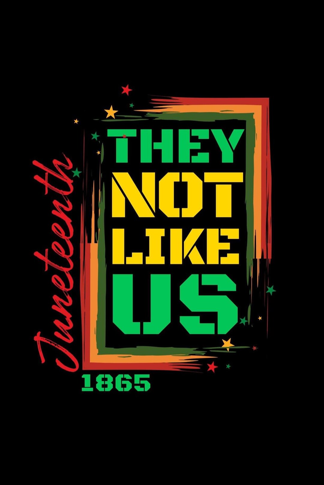 They Not Like Us Svg Png, Juneteenth Svg, Afro Juneteenth Independence ...